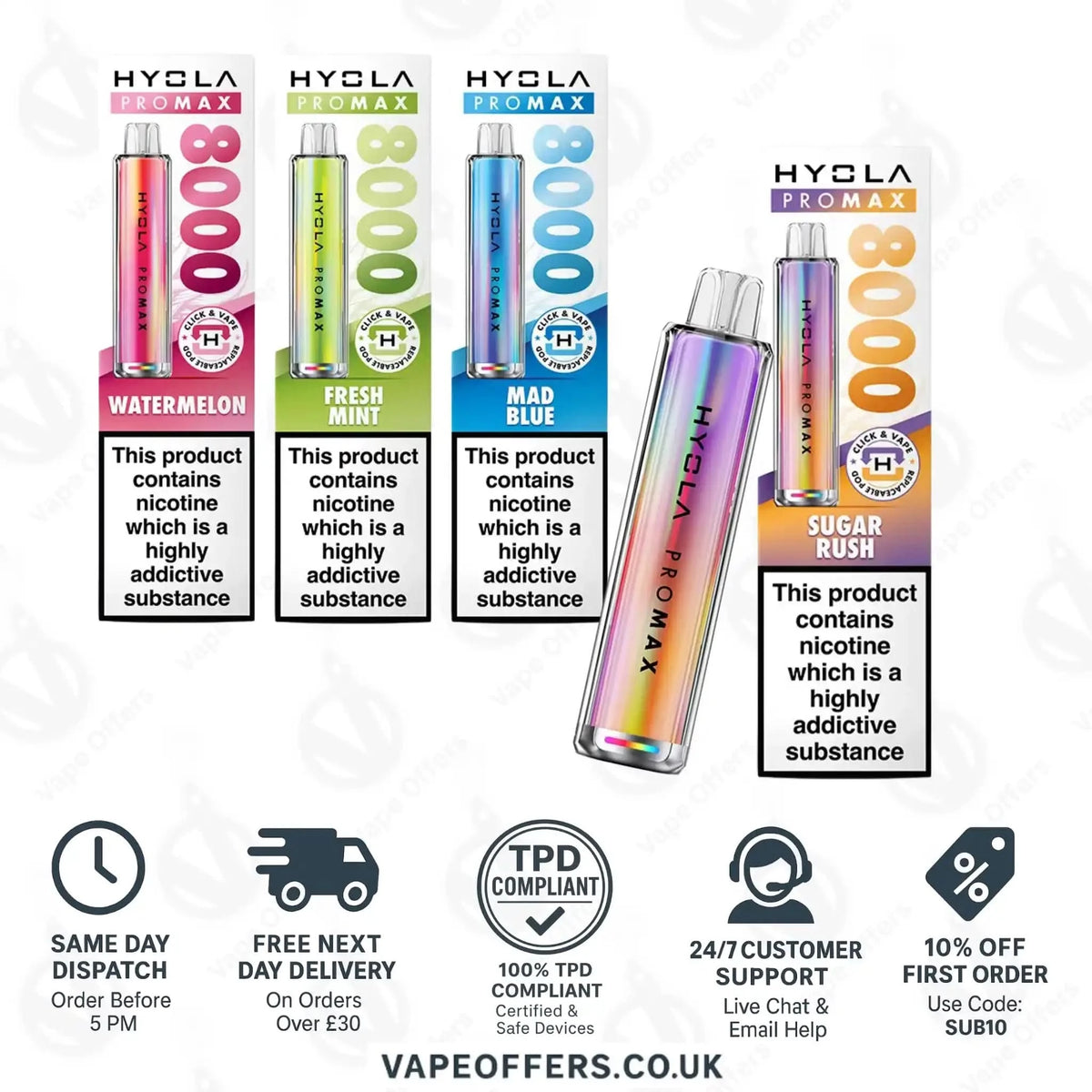 Hyola Pro Max 8K Prefilled Vape Pod Kit | Vape Offers UK